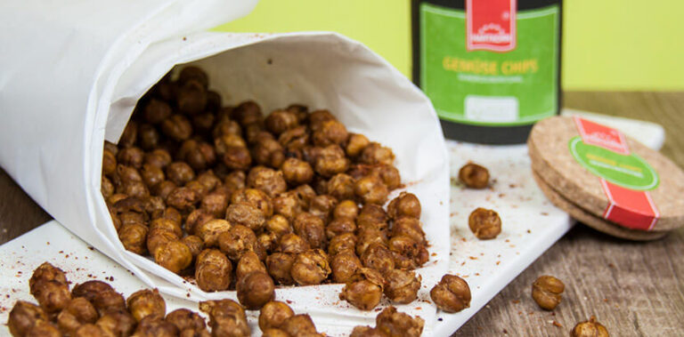 Gesunder Chipsersatz: Geröstete Kichererbsen mit YK Gemüsechips ...